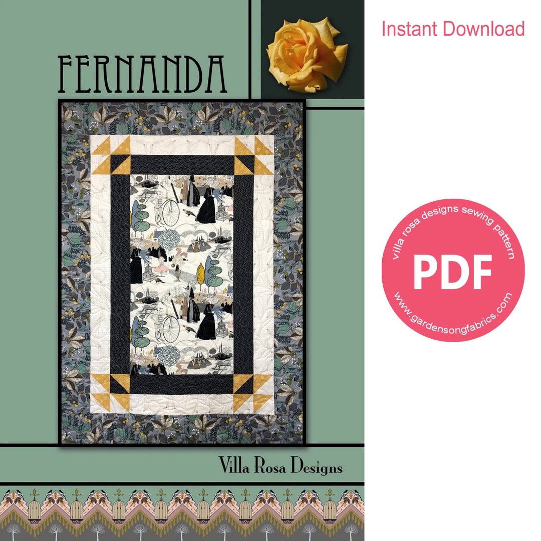 Pattern "fernanda" PDF Panel Quilt Pattern by Villa Rosa Designs ...