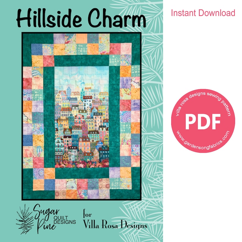 Pattern "hillside Charm" PDF Panel Quilt SP010 Pattern by Villa Rosa Designs - Instant Download ...