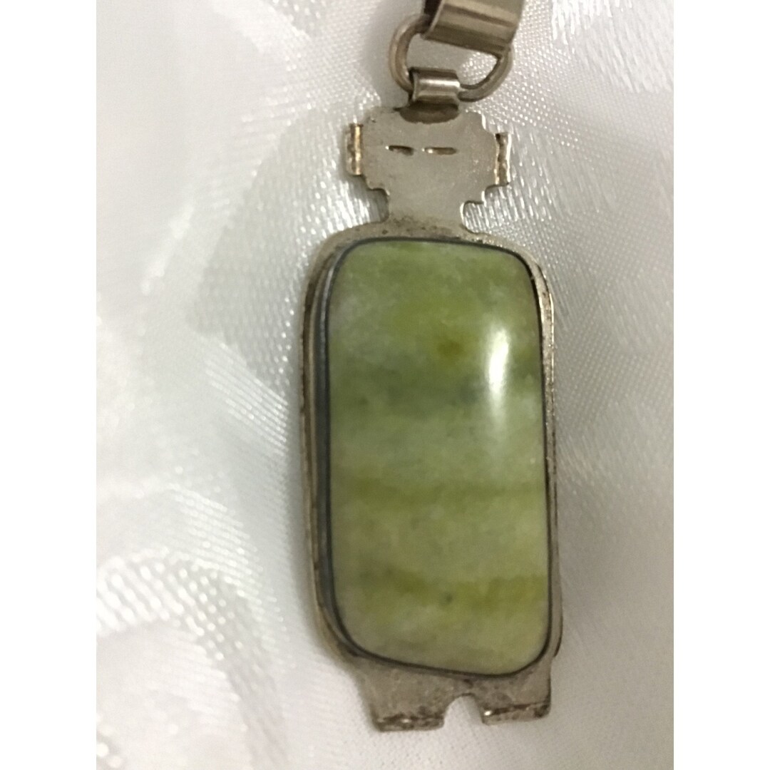 Native American Style God Pendant Jade on Silver Tone Metal - Etsy