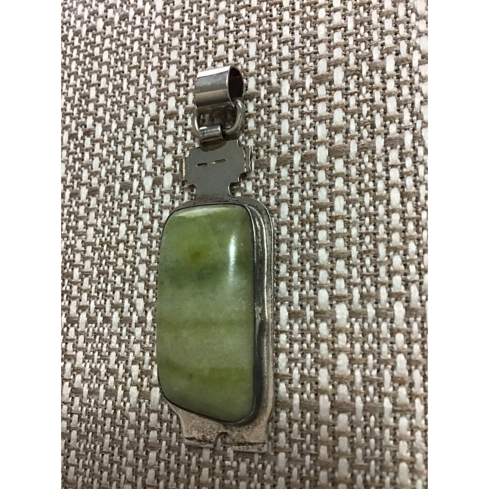 Native American Style God Pendant Jade on Silver Tone Metal - Etsy