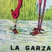SHIPS FREE: La Garza Flamingo Bird Loteria Pillow - Vintage Mexican ...