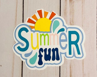 Summer Fun Title for Scrapbook Die Cut Paper Piecing Embellishment - Etsy