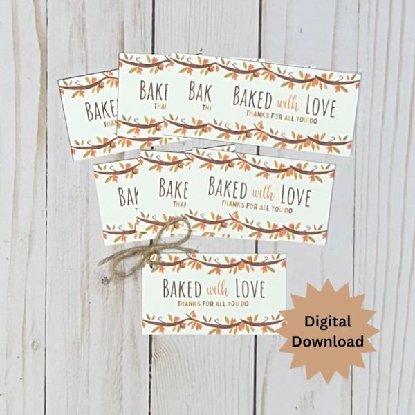 Baked Goods Tags - Etsy