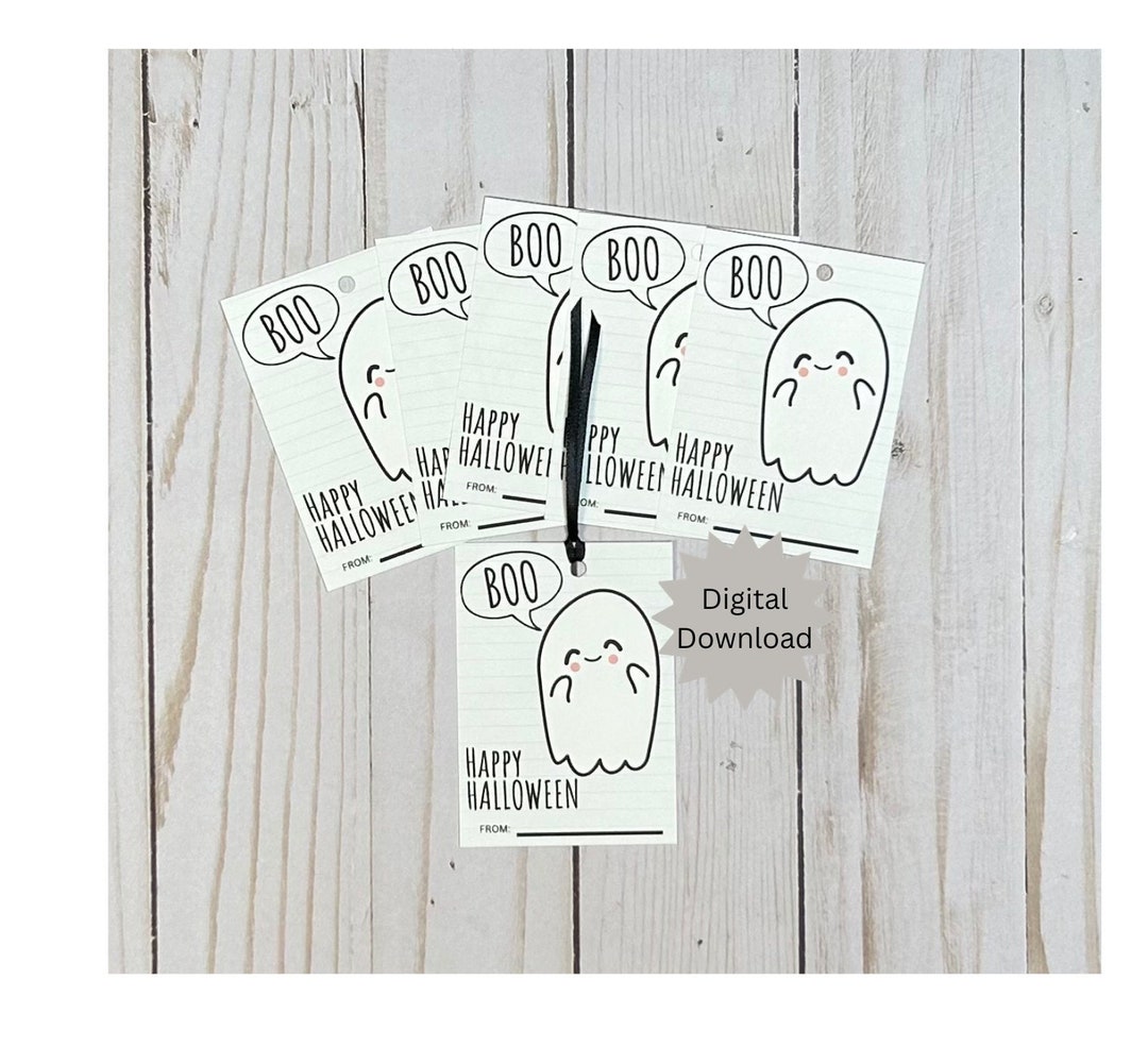 Printable Halloween Tags, Halloween Gift Tags, Classroom Printable ...