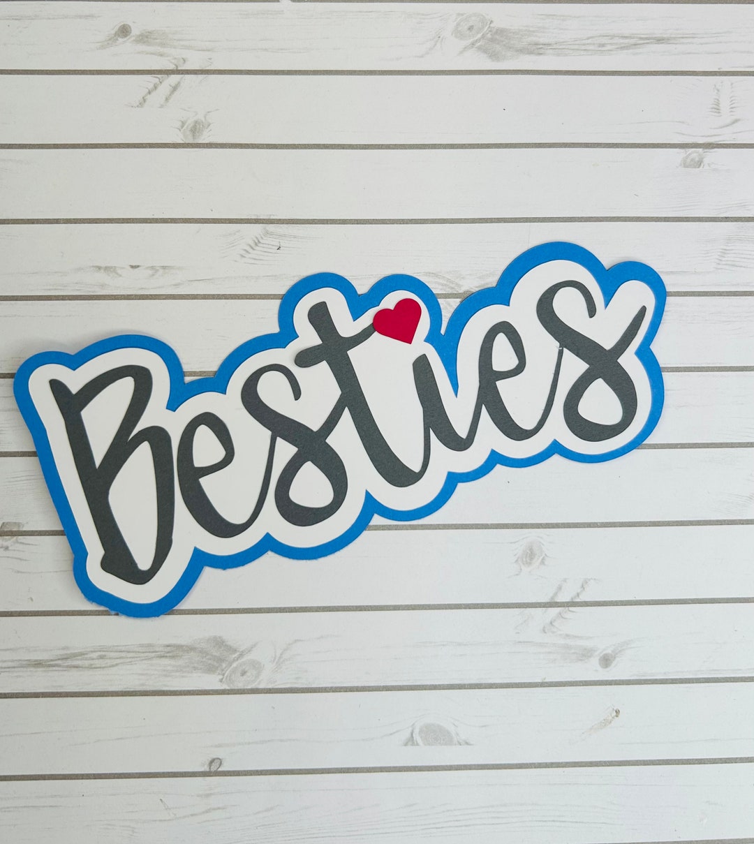 Besties Scrapbook Title: 3D Paper Piecing Die Cut - Etsy