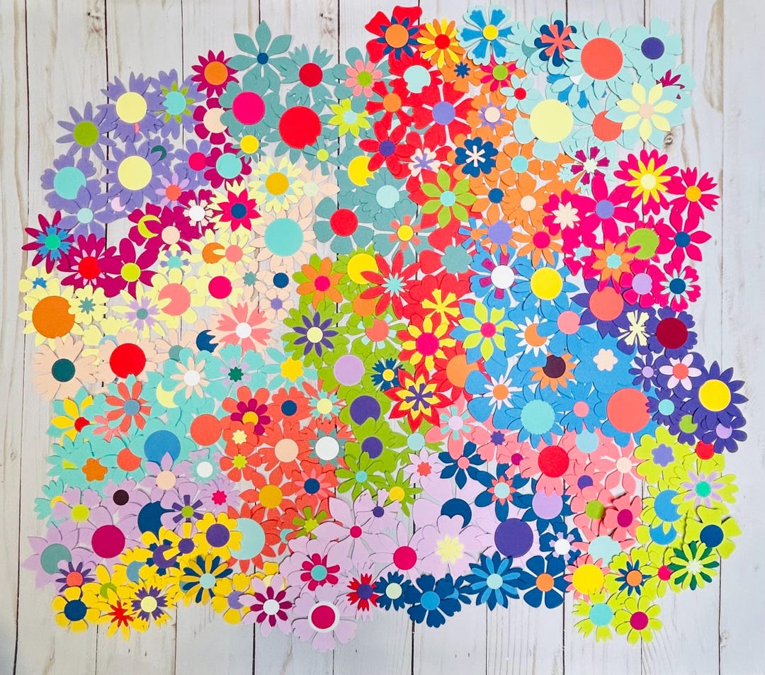 Assorted Paper Flower Die Cuts: Scrapbooking Embellishments - Etsy