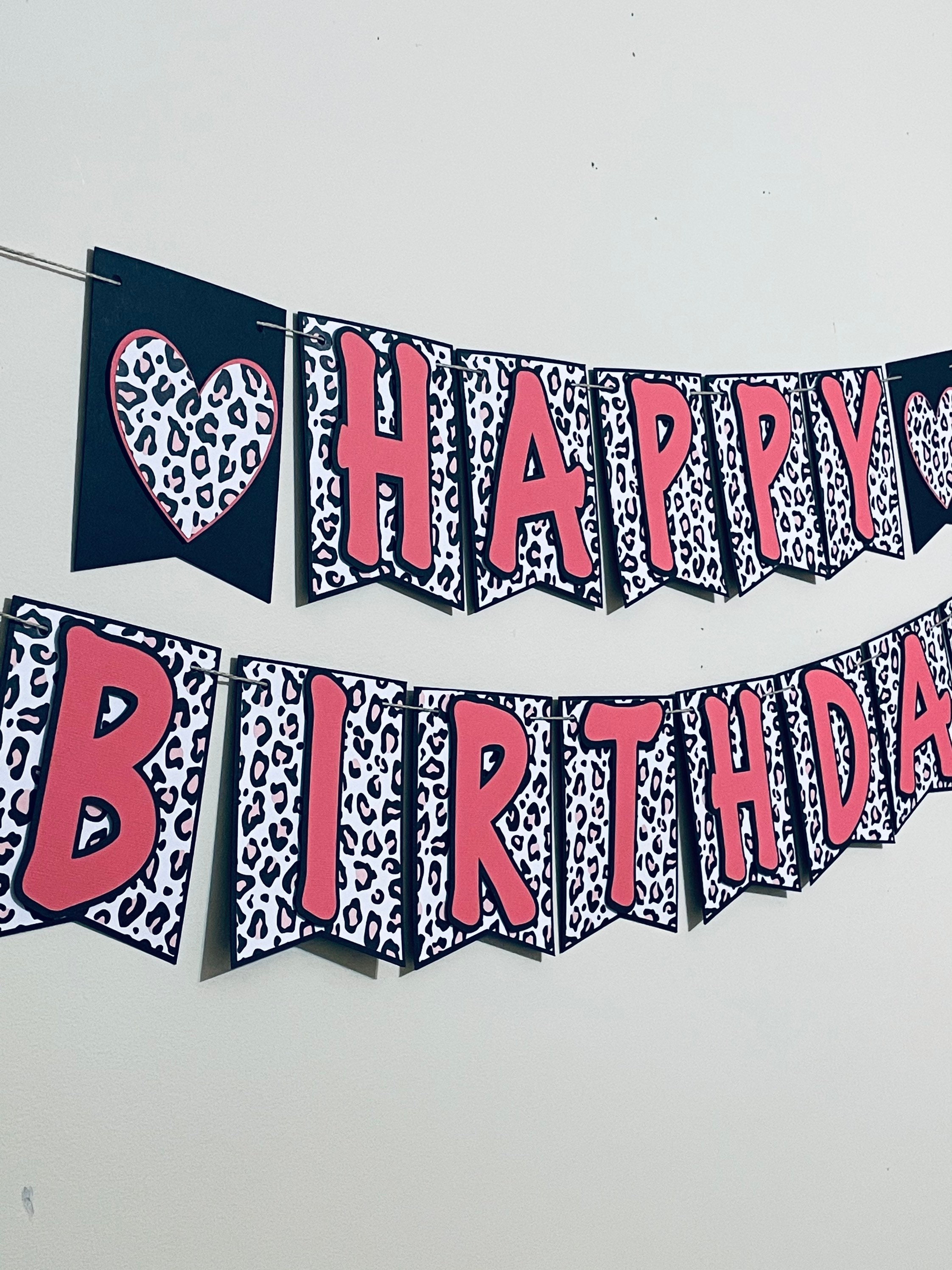 Cheetah Party Banner Leopard Party Banner Cheetah Birthday | Etsy