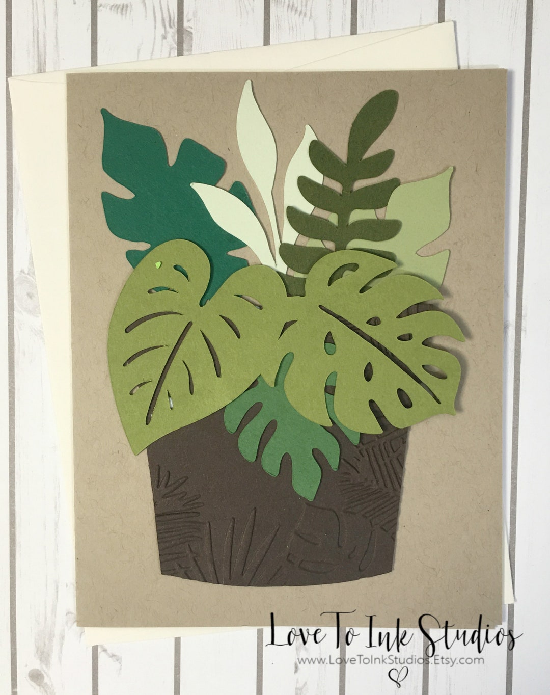 Monstera Card, Birthday Card, Thank You Card, Plant Lover's Card ...