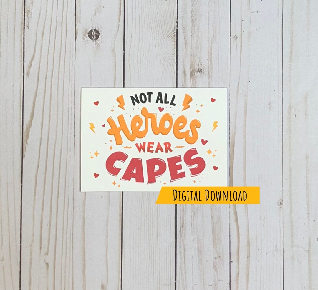 Teacher Appreciation Card, Nurse Hero Card (PDF Template) - Etsy