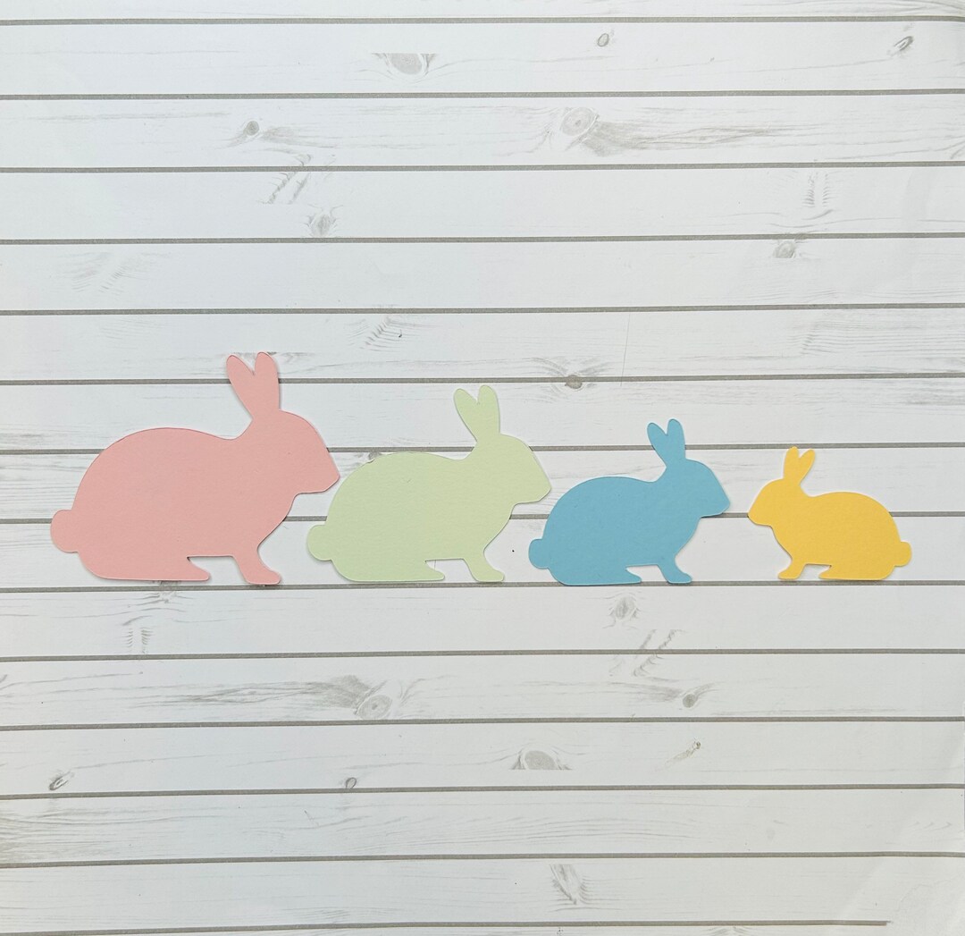 Easter Bunny Die Cuts Easter Scrapbook Spring Party - Etsy