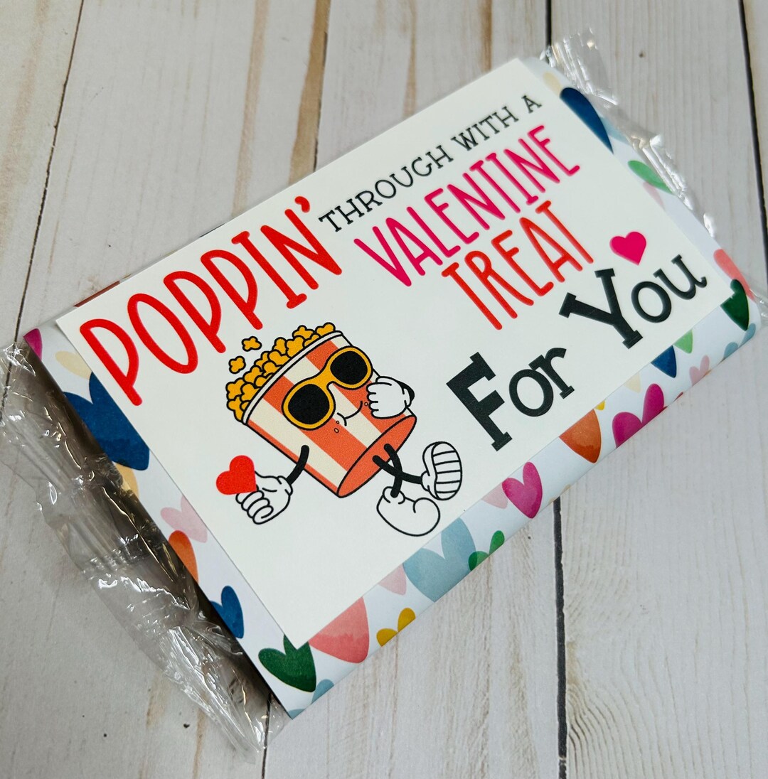 Valentine's Day Popcorn Wrappers: Microwave Party Favors - Etsy