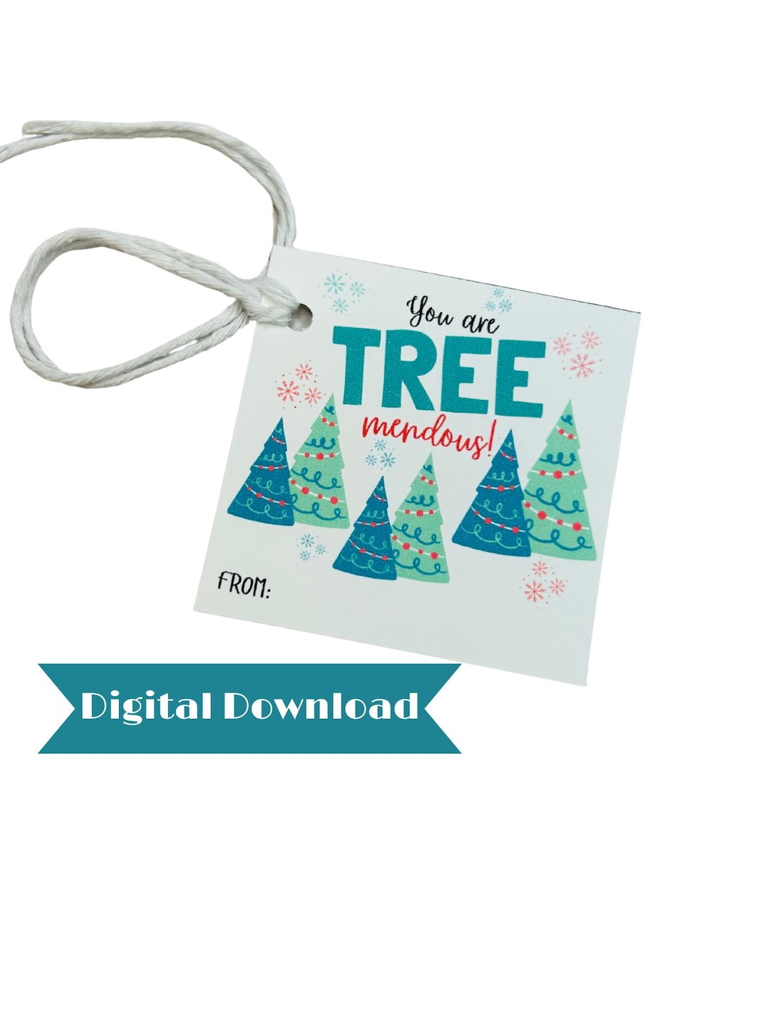 You Are Treemendous Christmas Gift Tags, Holiday Teacher Appreciation ...