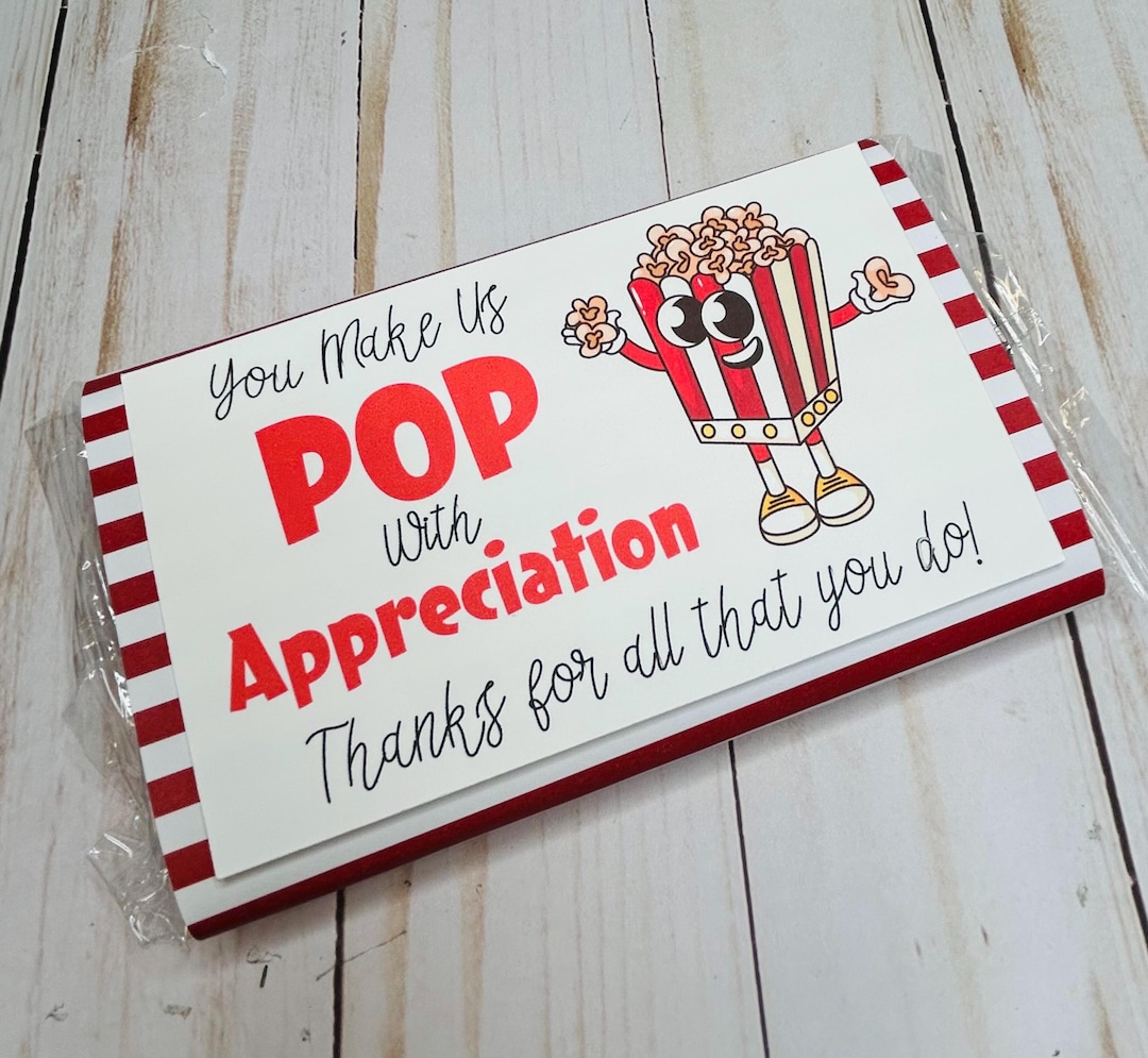Teacher Appreciation Popcorn Wrapper: School Staff Gift - Etsy