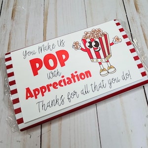 Teacher Appreciation Popcorn Wrapper: School Staff Gift - Etsy