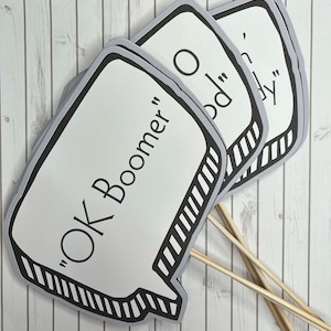 Custom Photo Booth Props: Black & White Cardstock Quotes, Assembled - Etsy