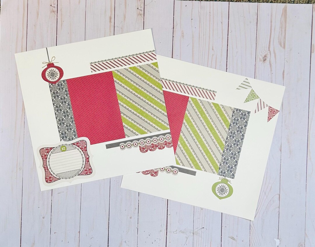 Holiday Scrapbook Page Layout, 12x12 Christmas Scrapbook Page ...