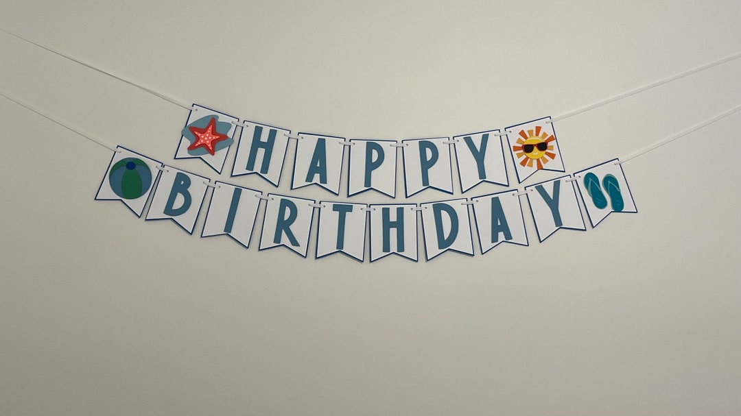 Beach Birthday Banner: Summer Party Decor - Etsy