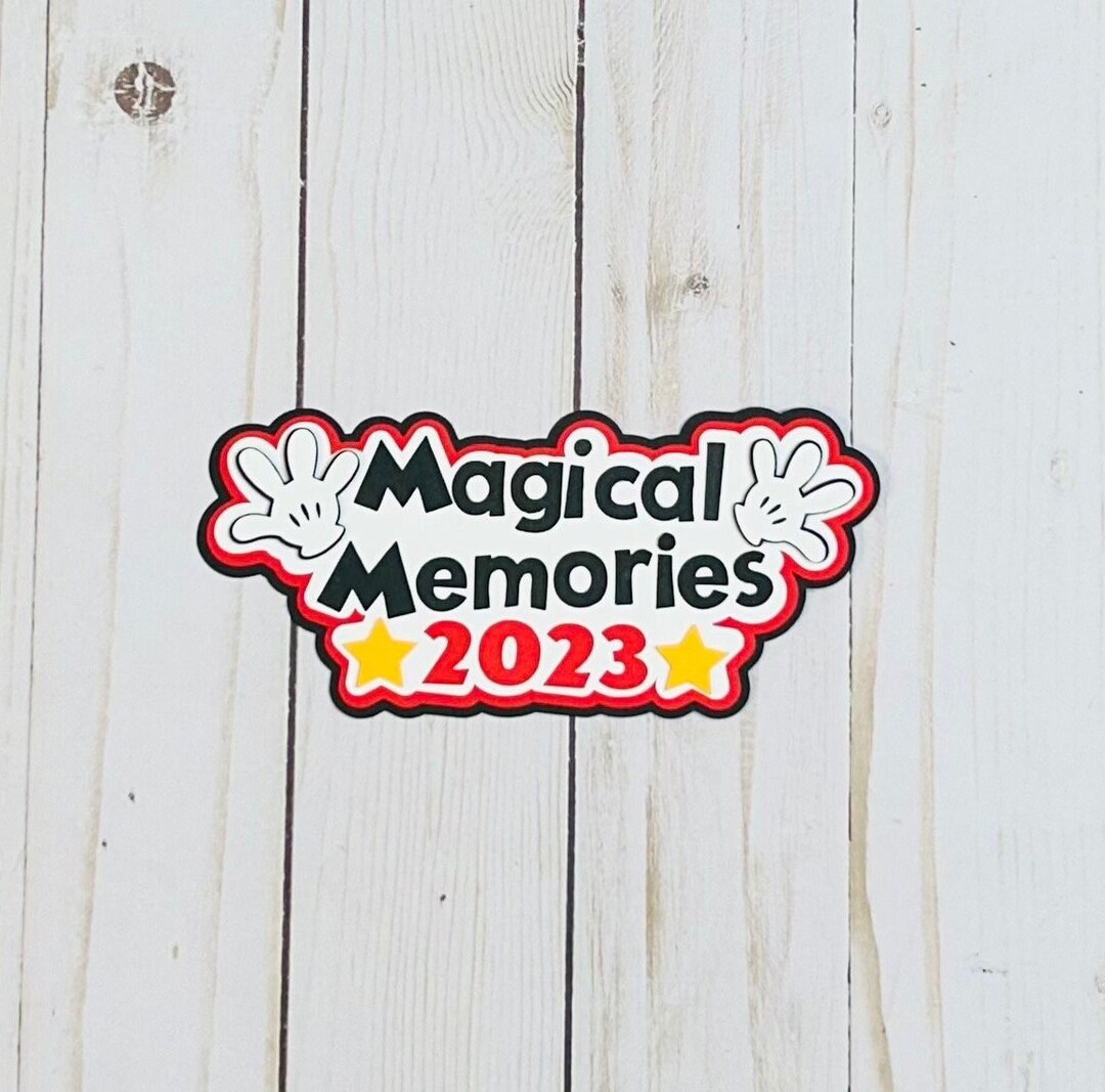 Magical Memories Scrapbook Title, Paper Piecing Die Cut Embellishment ...