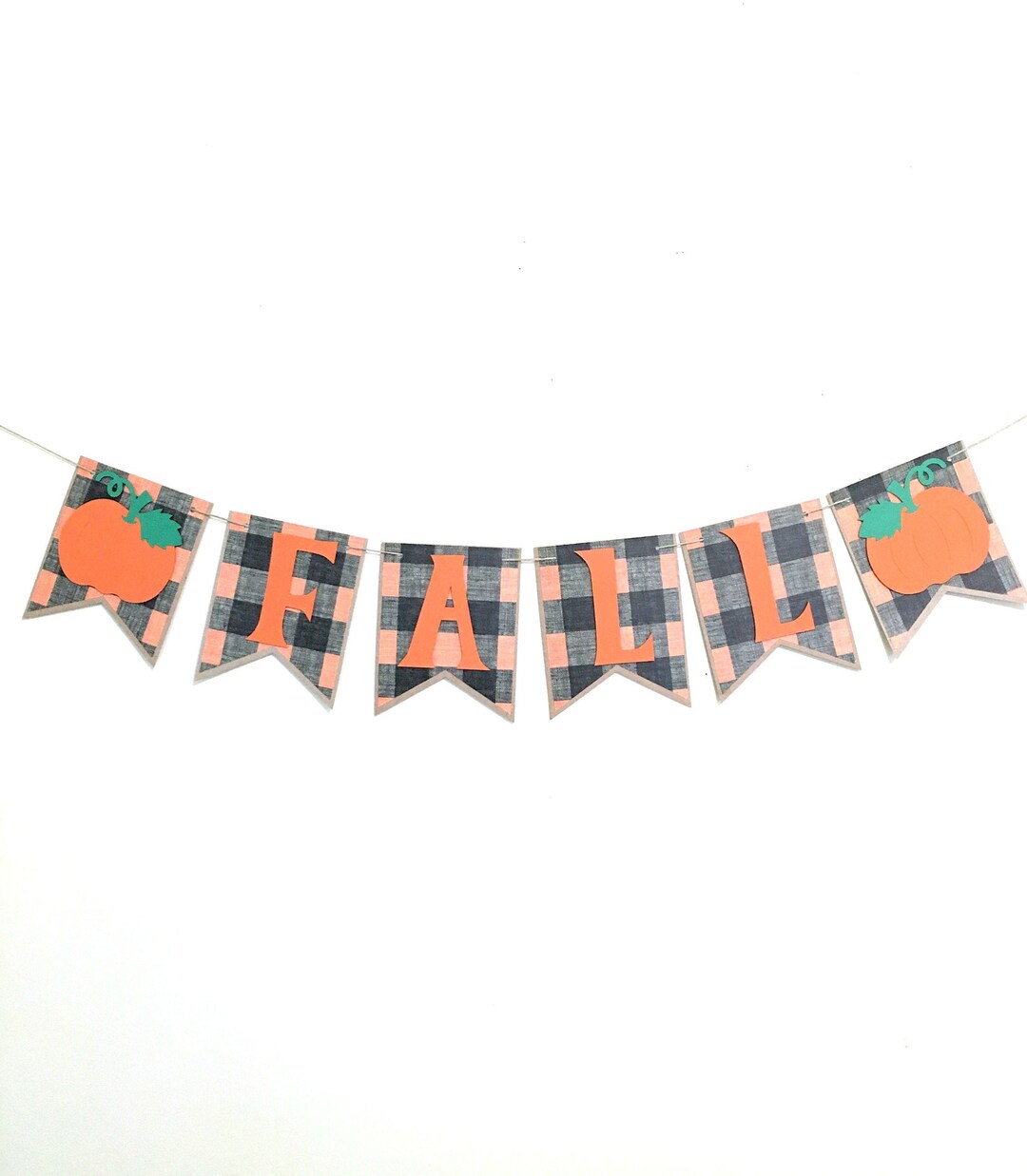 Fall Banner, Autumn Garland, Buffalo Plaid, Classroom Banner, Autumn ...