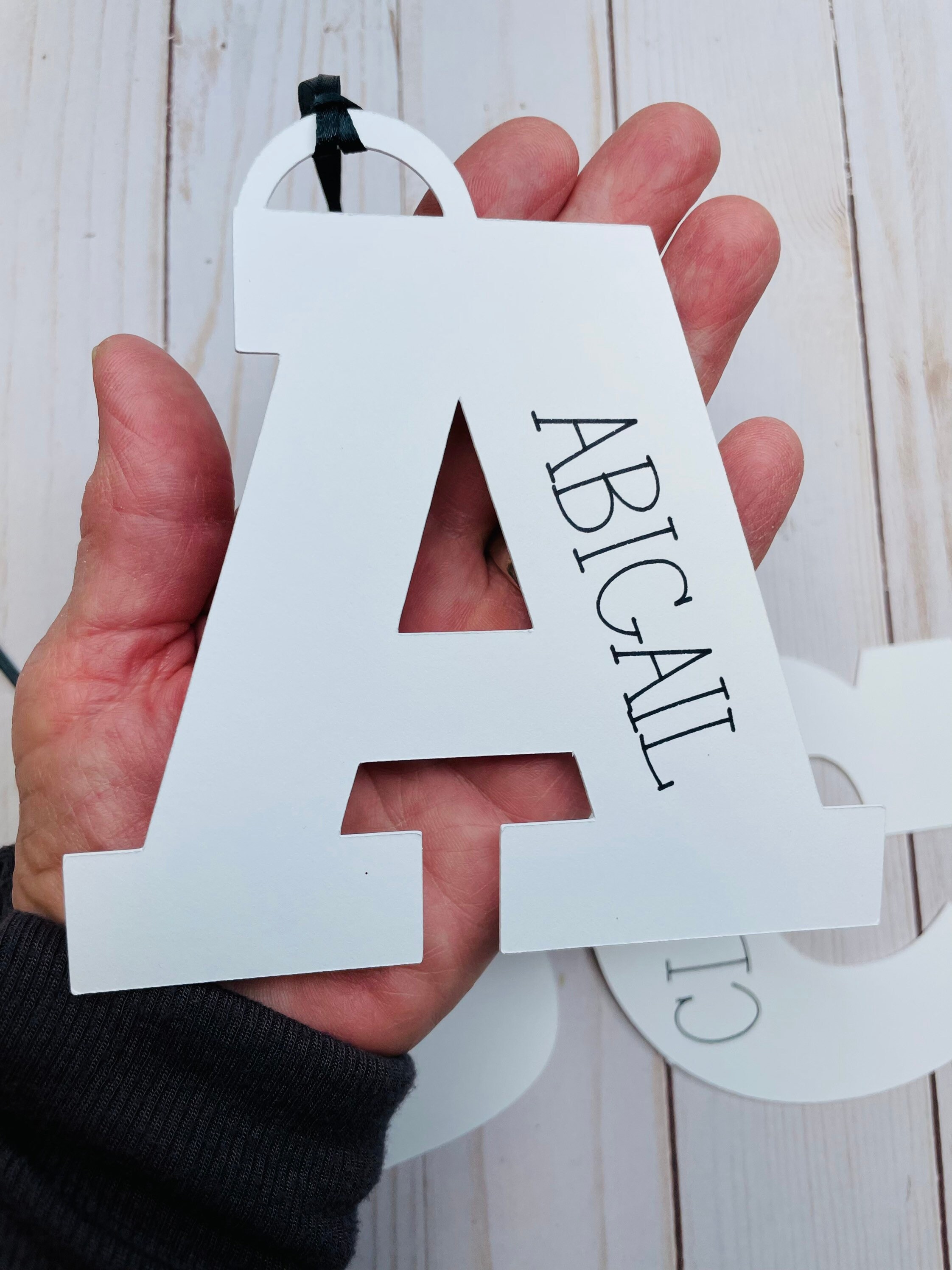 Personalized Initial Gift Tag: Custom Monogram, Wedding Decor - Etsy
