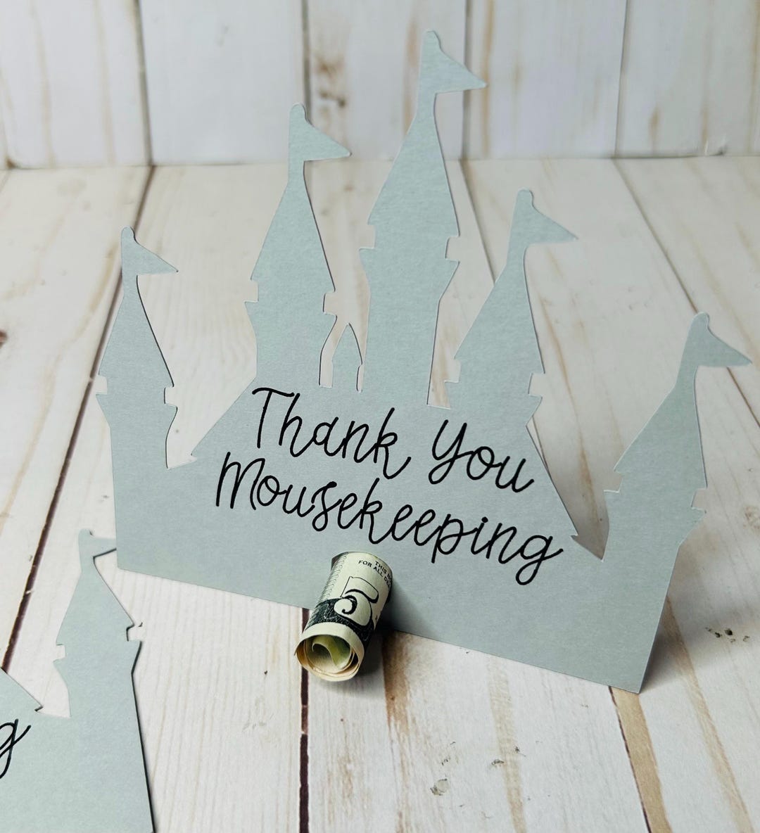 Disney Castle Mousekeeping Tip Holder Cards, Set of 6 - Etsy