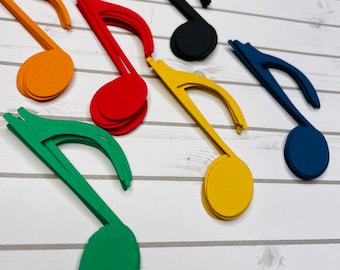 Musical Note Paper Cut Outs Set of 25 - Etsy