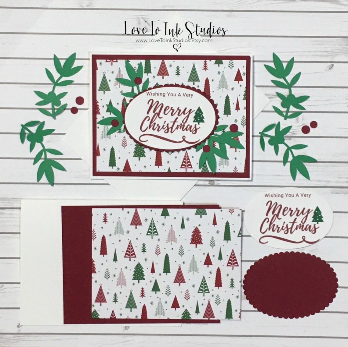 DIY Christmas Card Making Kits Merry Christmas Card Kit | Etsy