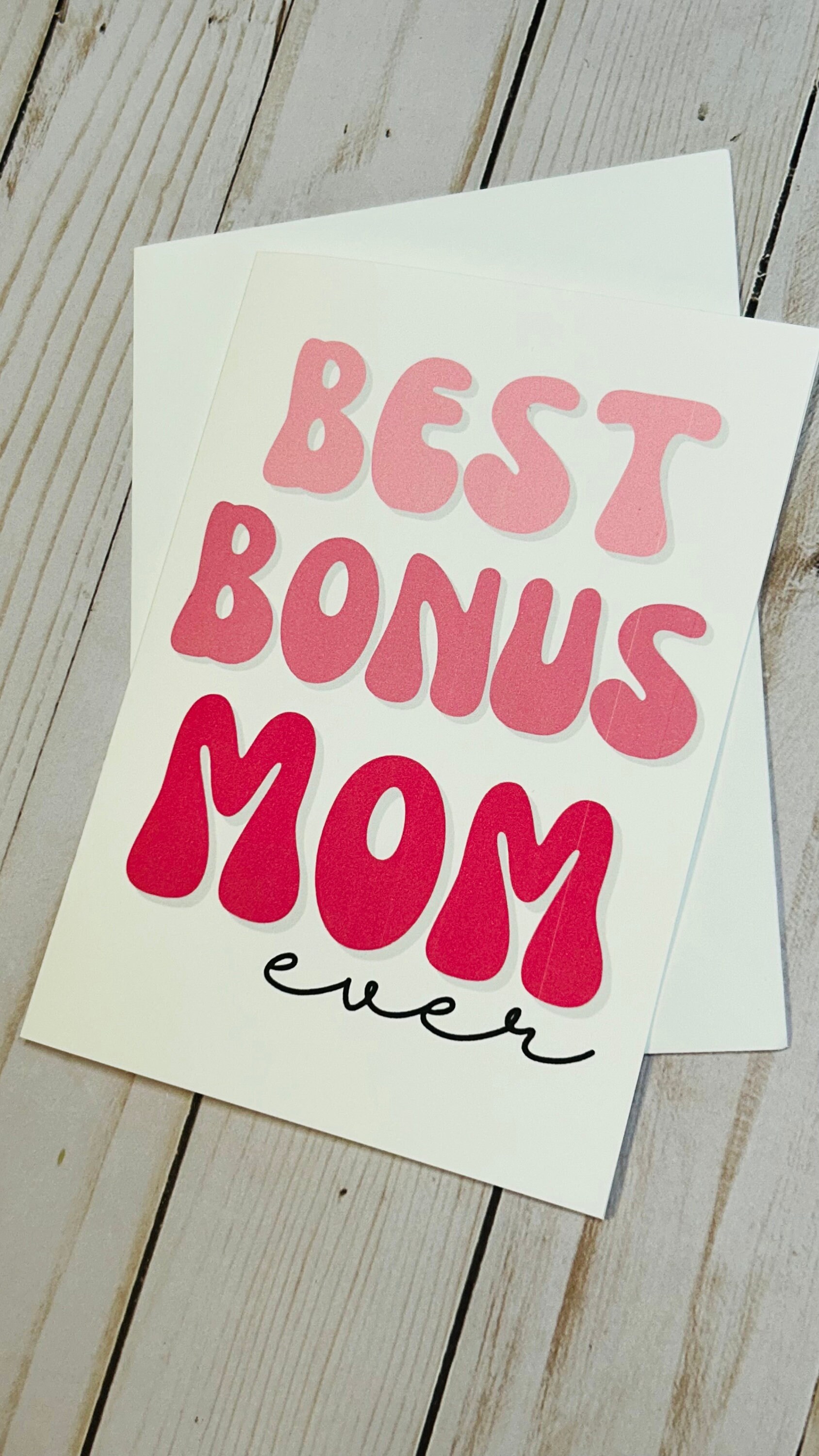 Printable Bonus Mom Card, Printable Card for Mother's Day, Best Bonus ...