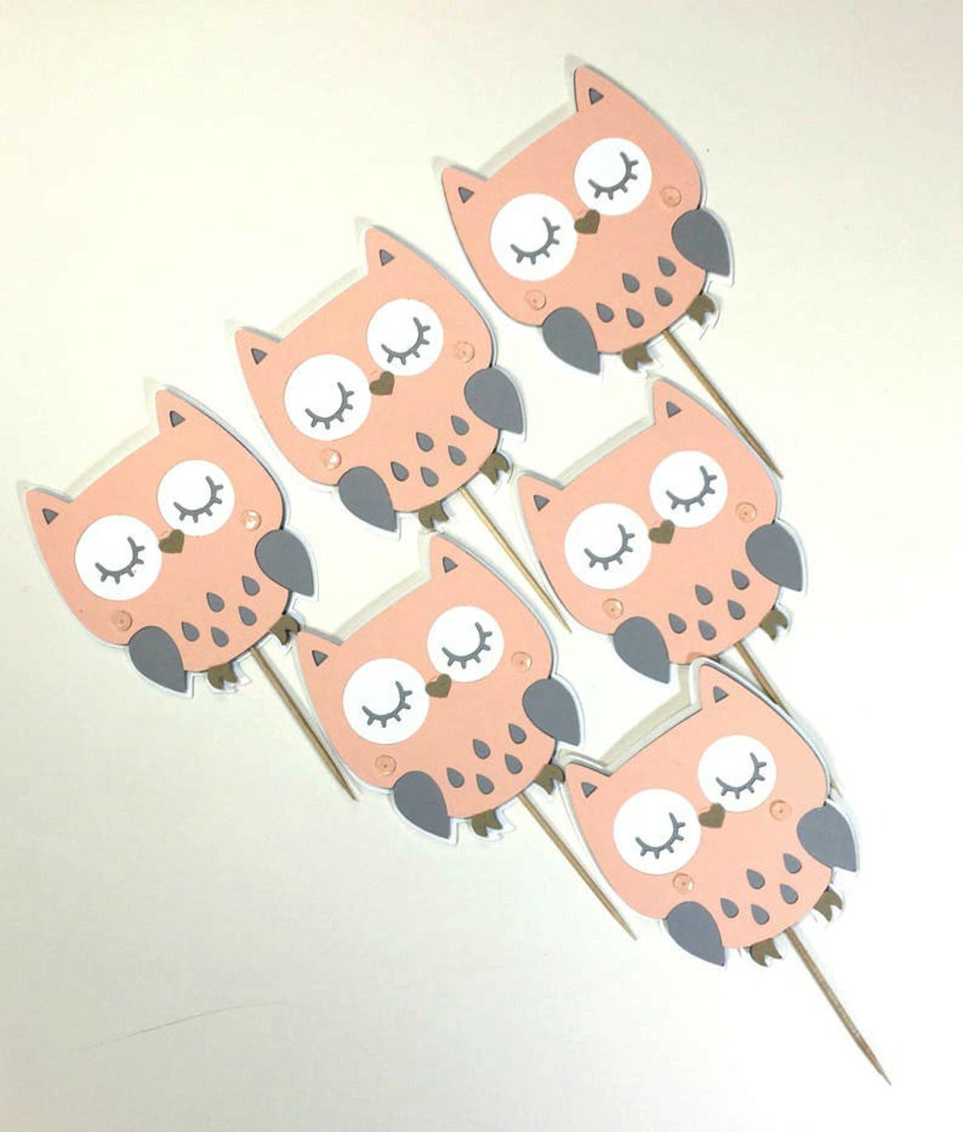 Owl Cupcake Toppers, Owl, Woodland Baby Shower, Woodland Animals, Owl ...