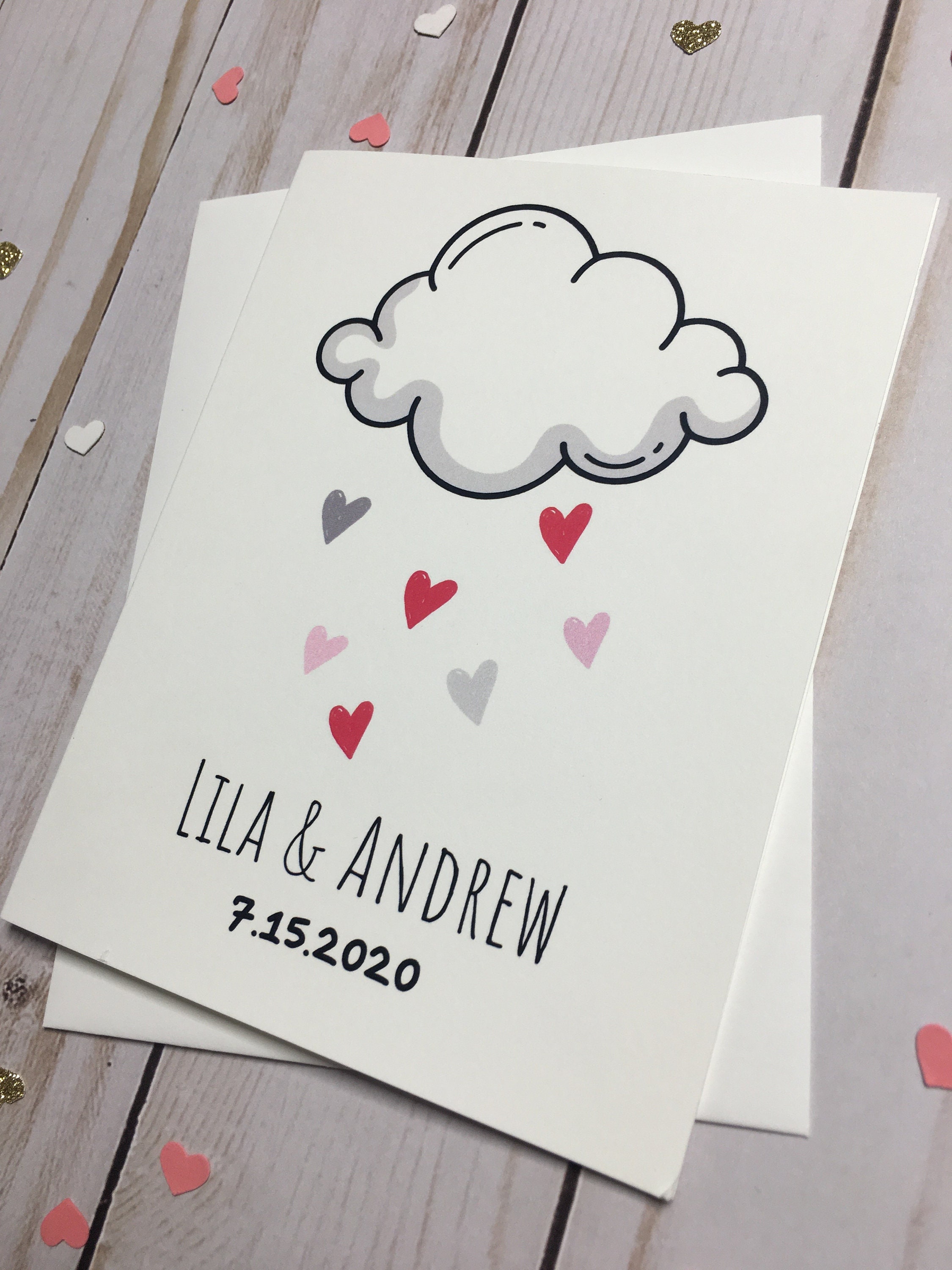 Custom Wedding Card Engagment Card Personalized Wedding | Etsy