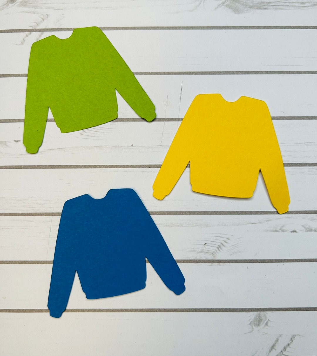 Sweater Die Cuts: Solid Color Paper Cutouts, Scrapbooking ...
