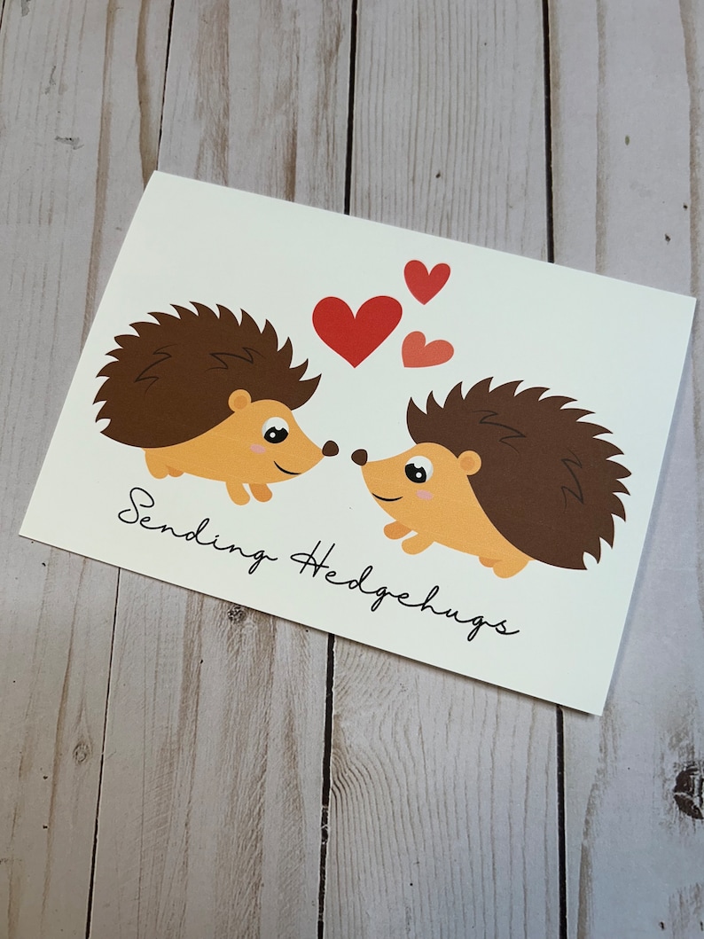 Hedgehog Hugs Card: Printable Anniversary or Valentine's Day (PDF) - Etsy