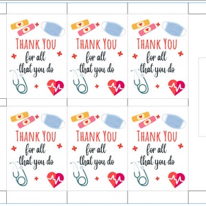 Nurse Appreciation Gift Tags, Nurse Appreciation Tag, Nurse ...