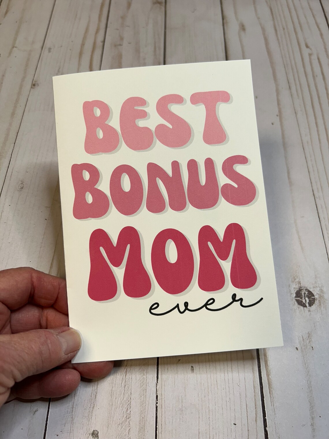 Printable Bonus Mom Card, Printable Card for Mother's Day, Best Bonus ...