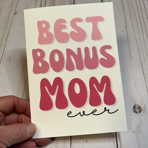 Printable Bonus Mom Card, Printable Card for Mother's Day, Best Bonus ...