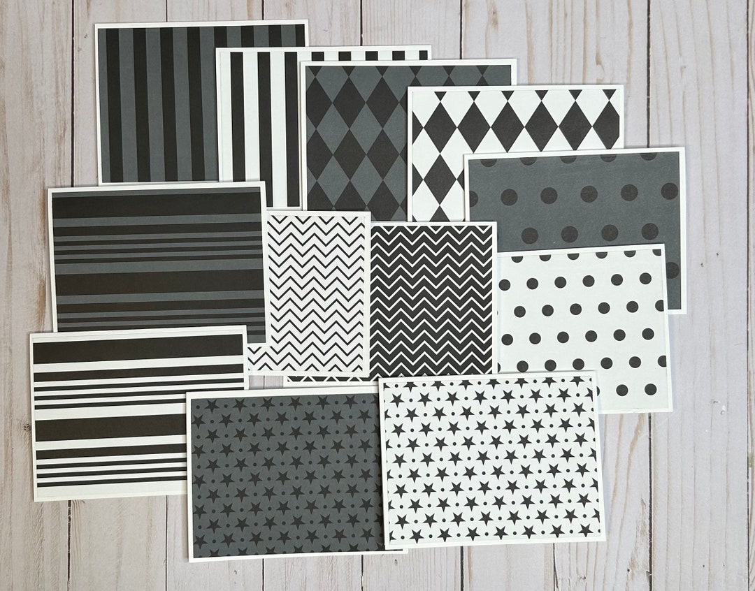 Black and White Stationery, Note Cards Set, Note Cards With Envelopes ...