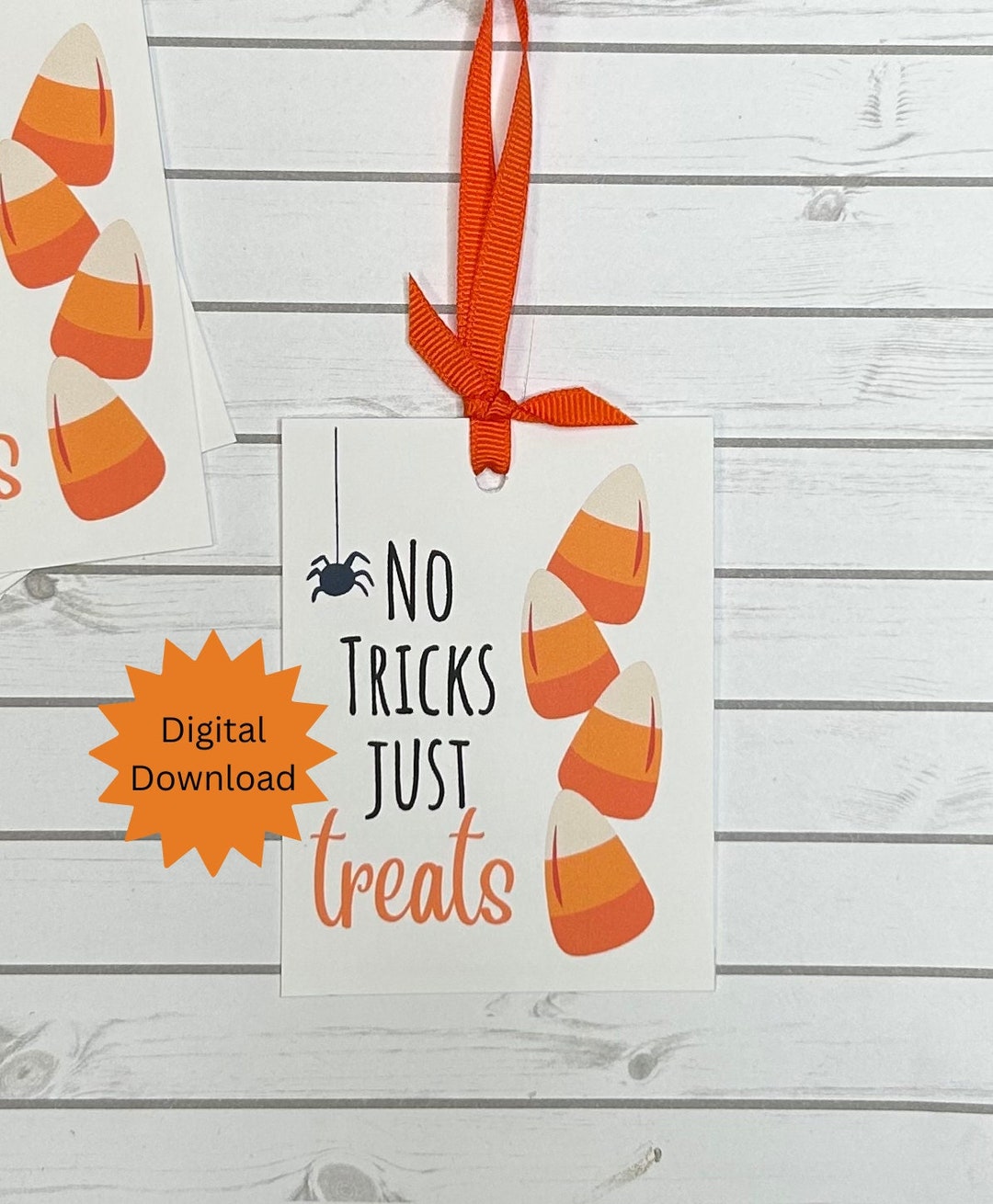 Printable Halloween T Tags No Tricks Just Treats Halloween Treat