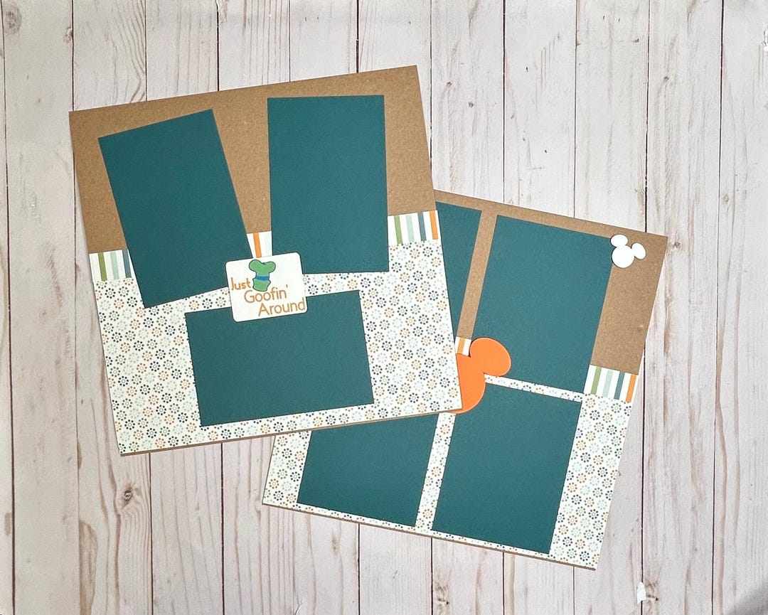 Just Goofin’ Around Scrapbook Layout, Fully Assembled Disney Inspired ...