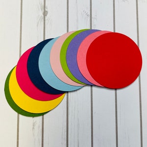 Colorful Circle Paper Cutouts: Scrapbooking & Classroom Decor - Etsy