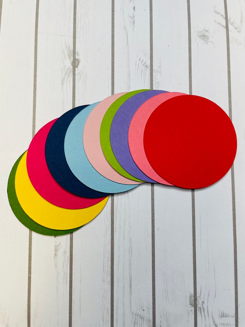 Colorful Circle Paper Cutouts: Scrapbooking & Classroom Decor - Etsy