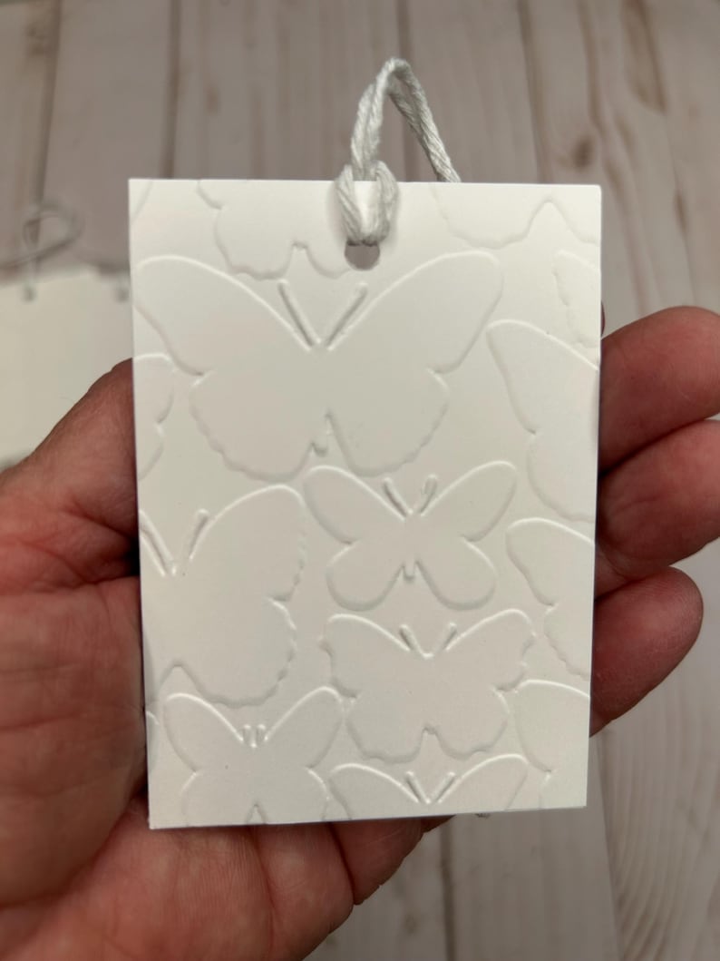 Embossed Butterfly Gift Tags, Elegant Favor Packaging Tags - Etsy