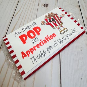 Teacher Appreciation Popcorn Wrapper: School Staff Gift - Etsy
