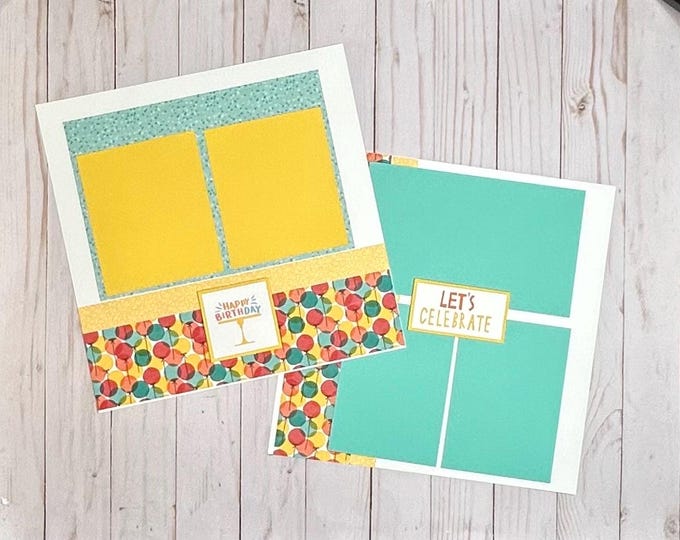 Happy Birthday Scrapbook Layout, Scrapbook Page. 12x12 Fully Assembled ...