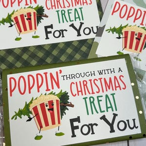 Christmas Popcorn Wrapper, Holiday Cardstock Sleeve, Classroom Party ...
