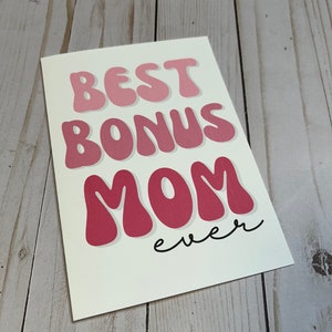 Printable Bonus Mom Card, Printable Card for Mother's Day, Best Bonus ...