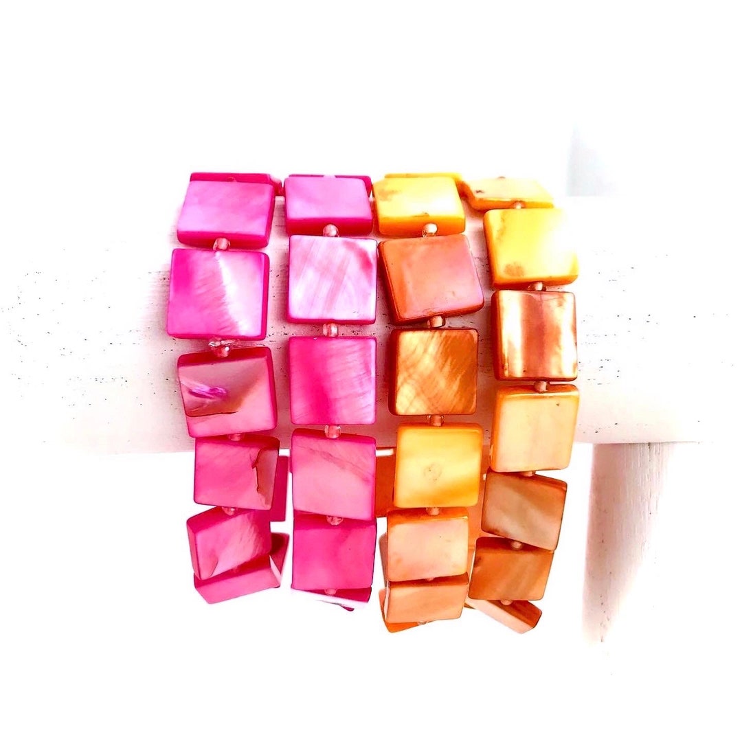 Square Shells Beaded Bracelets - Etsy