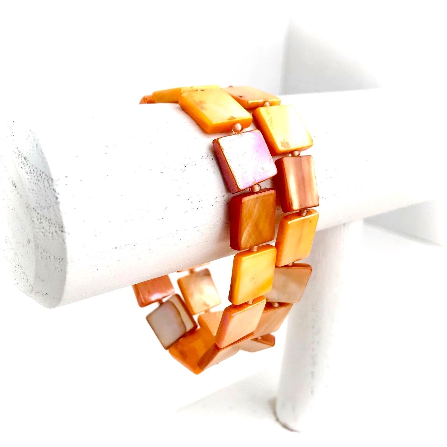 Square Shells Beaded Bracelets - Etsy