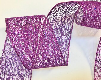Purple Glitter Ribbon - Etsy