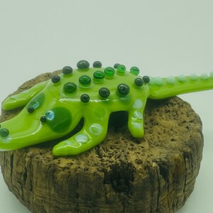 Glass Alligator, Fused Glass Alligator, Handmade Glass Alligator, Gator ...