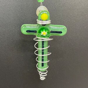Fused Glass Cross, Hanging Art Glass Cross, Handmade Glass Rearview ...
